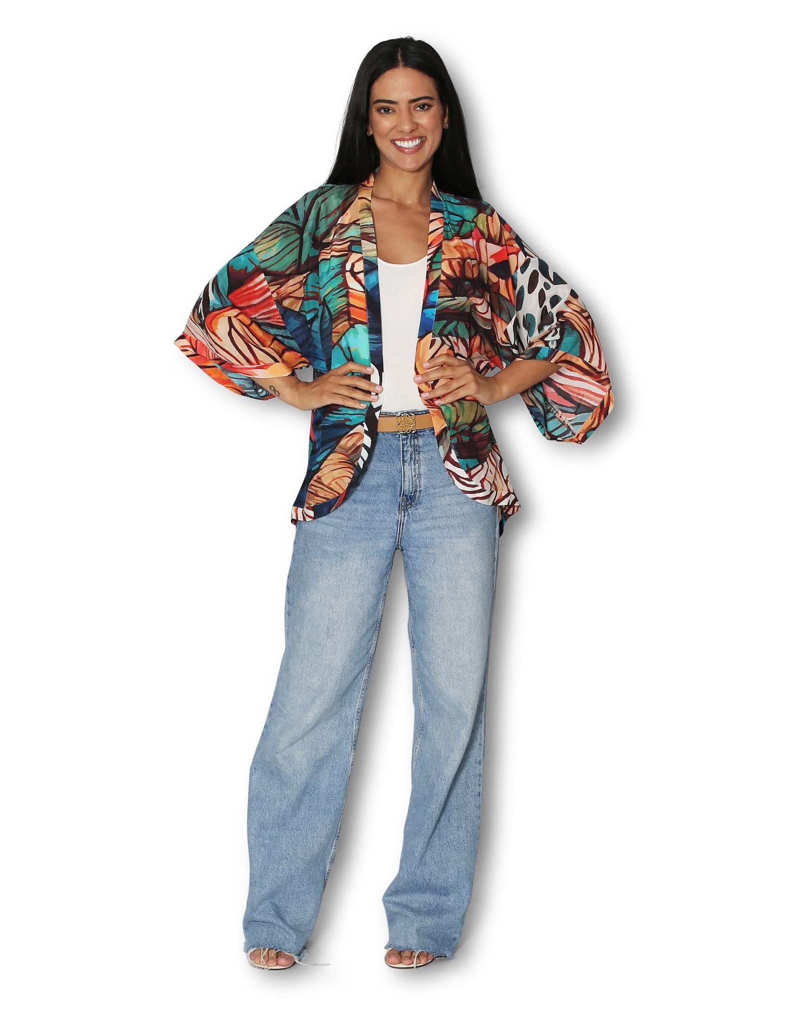 The Artists Label 'Wild Symphony' Silk Kimono – Hunt