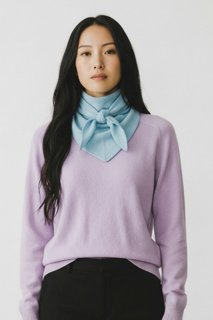 McIntyre Merino Triangle Scarf - Sky Blue – Hunt