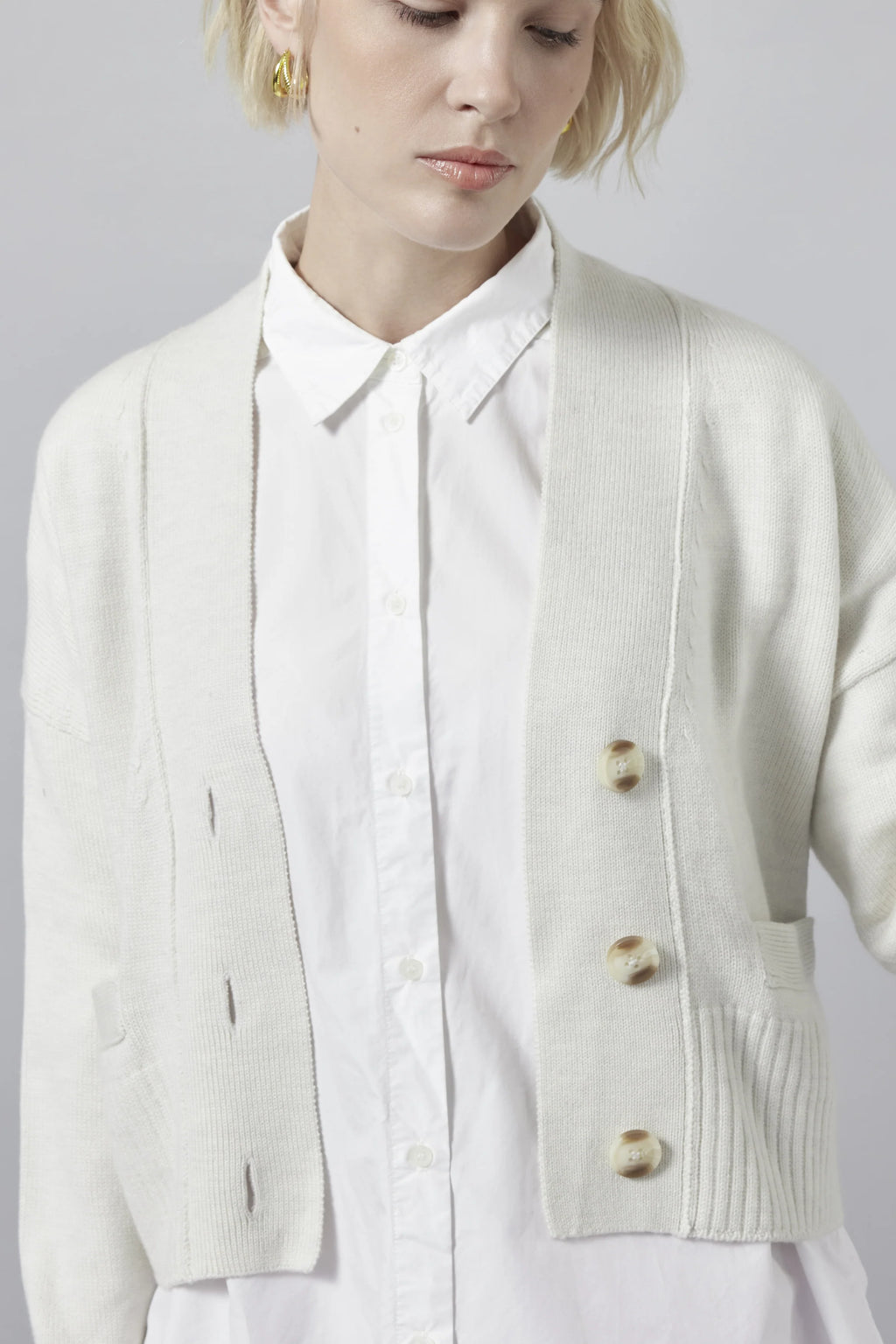 McIntyre Merino Robyn Cardigan Cream – Hunt