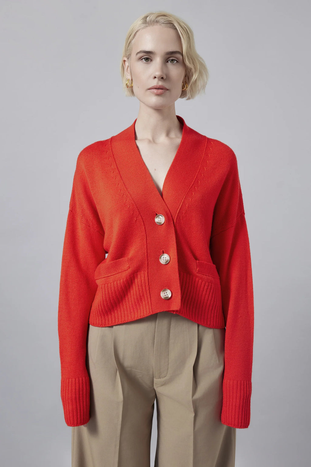 McIntyre Merino Robyn Cardigan Red – Hunt
