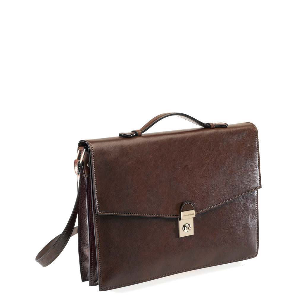 Barantani Double Compartment Flap Briefcase – Hunt
